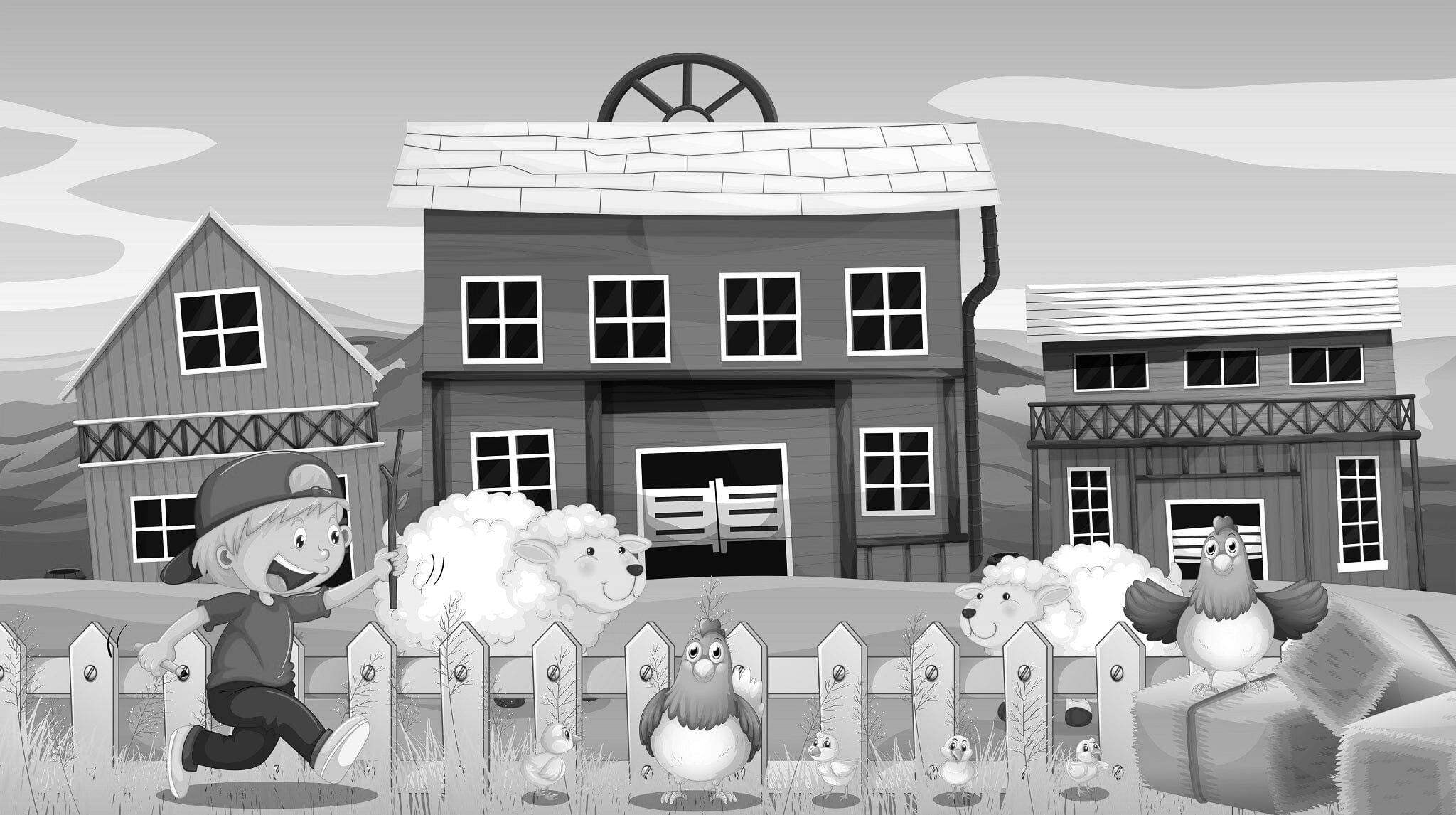 Barnyard Adventures Wall Mural - PASWM