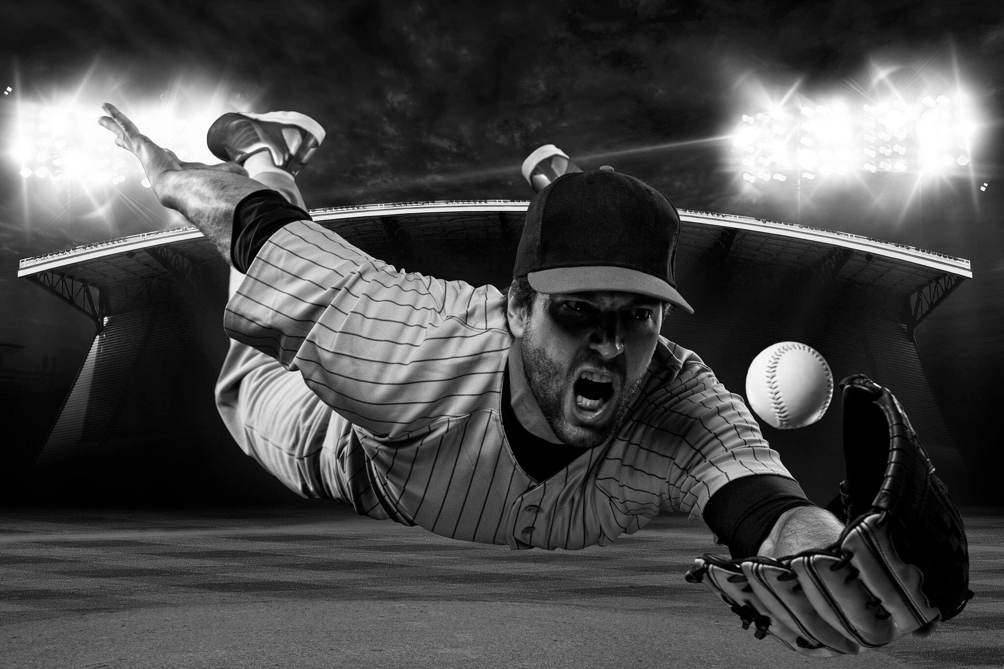 Catching Baseball Wall Mural - PASWM