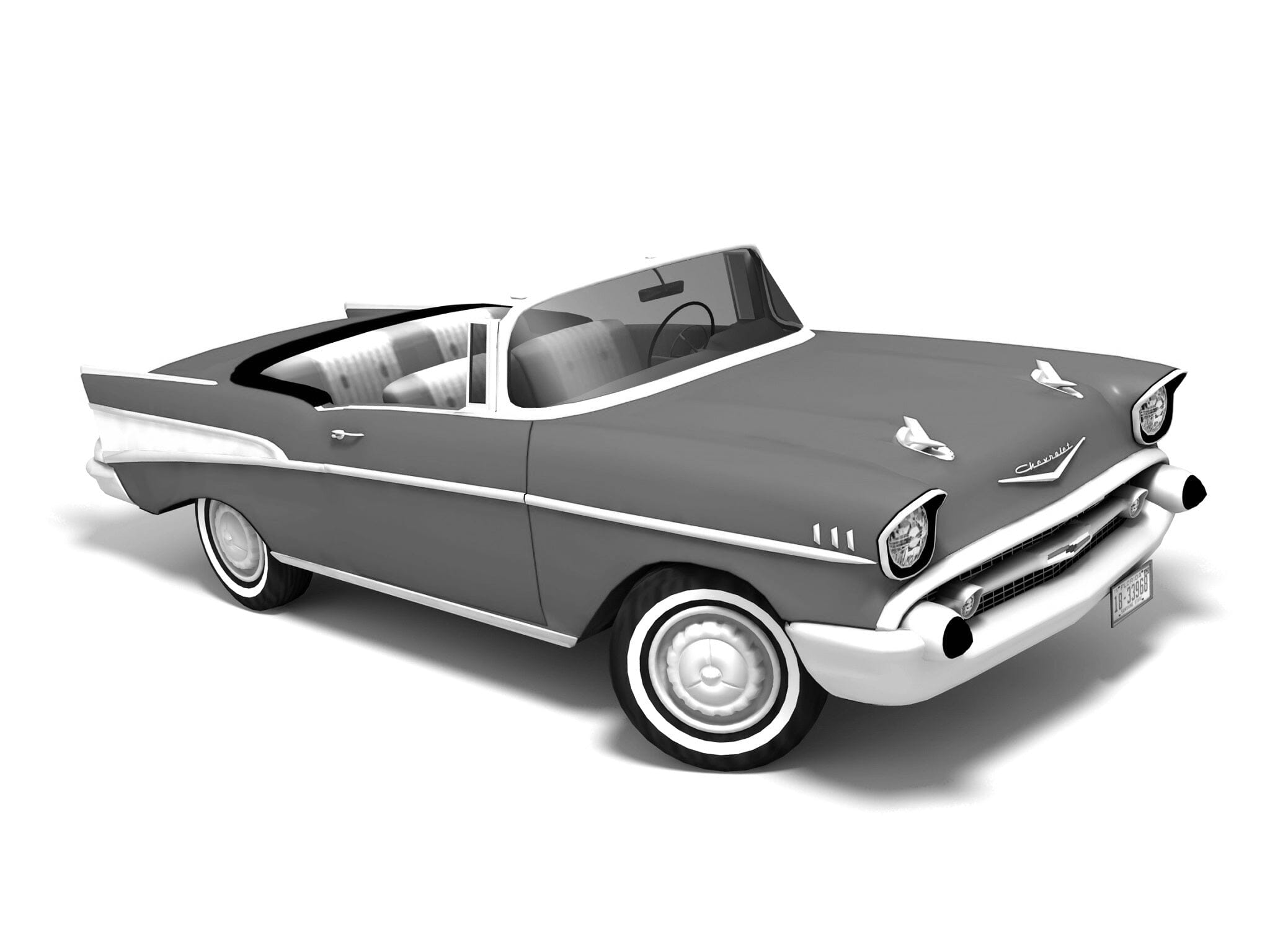 Classic Car Wall Mural - PASWM