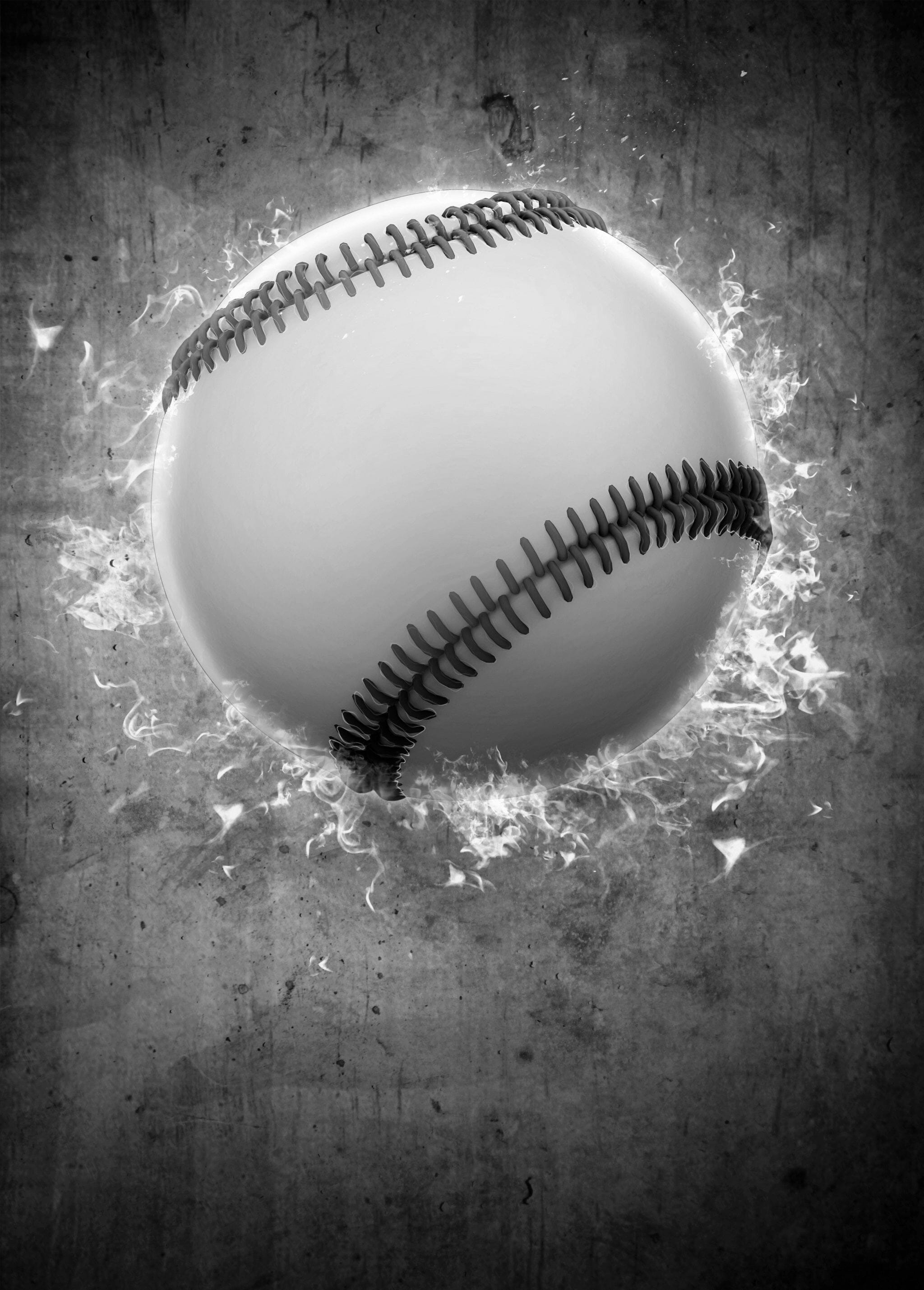 Fiery Fastball Wall Mural - PASWM