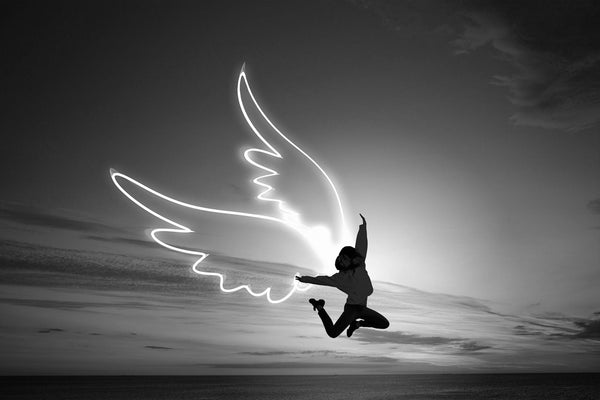 Jumping Girl Wall Mural - Peel and Stick Wall Murals