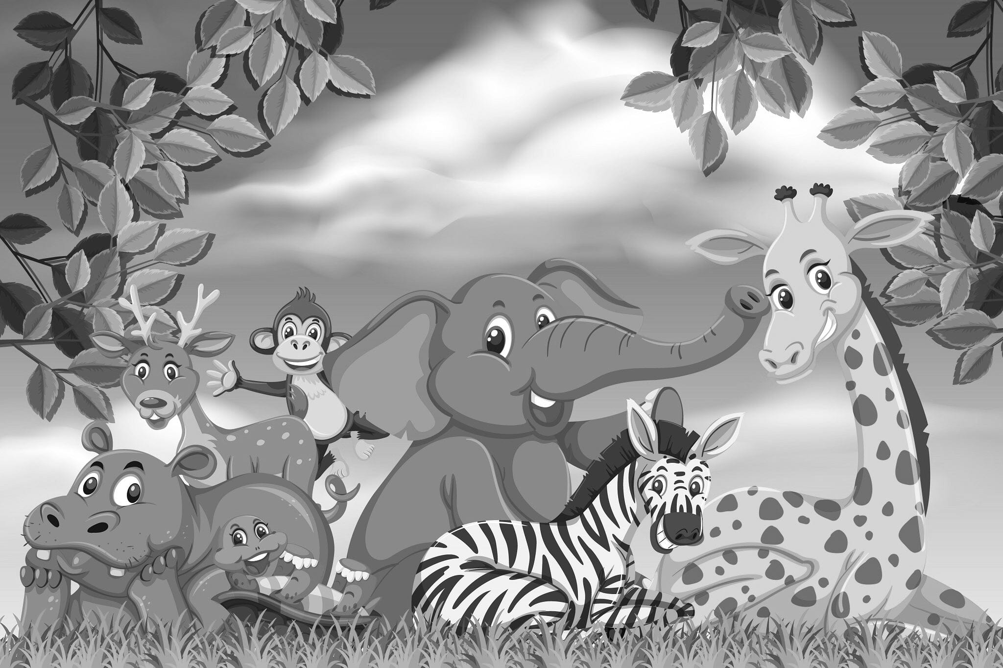 Jungle Joy Parade Wall Mural - PASWM
