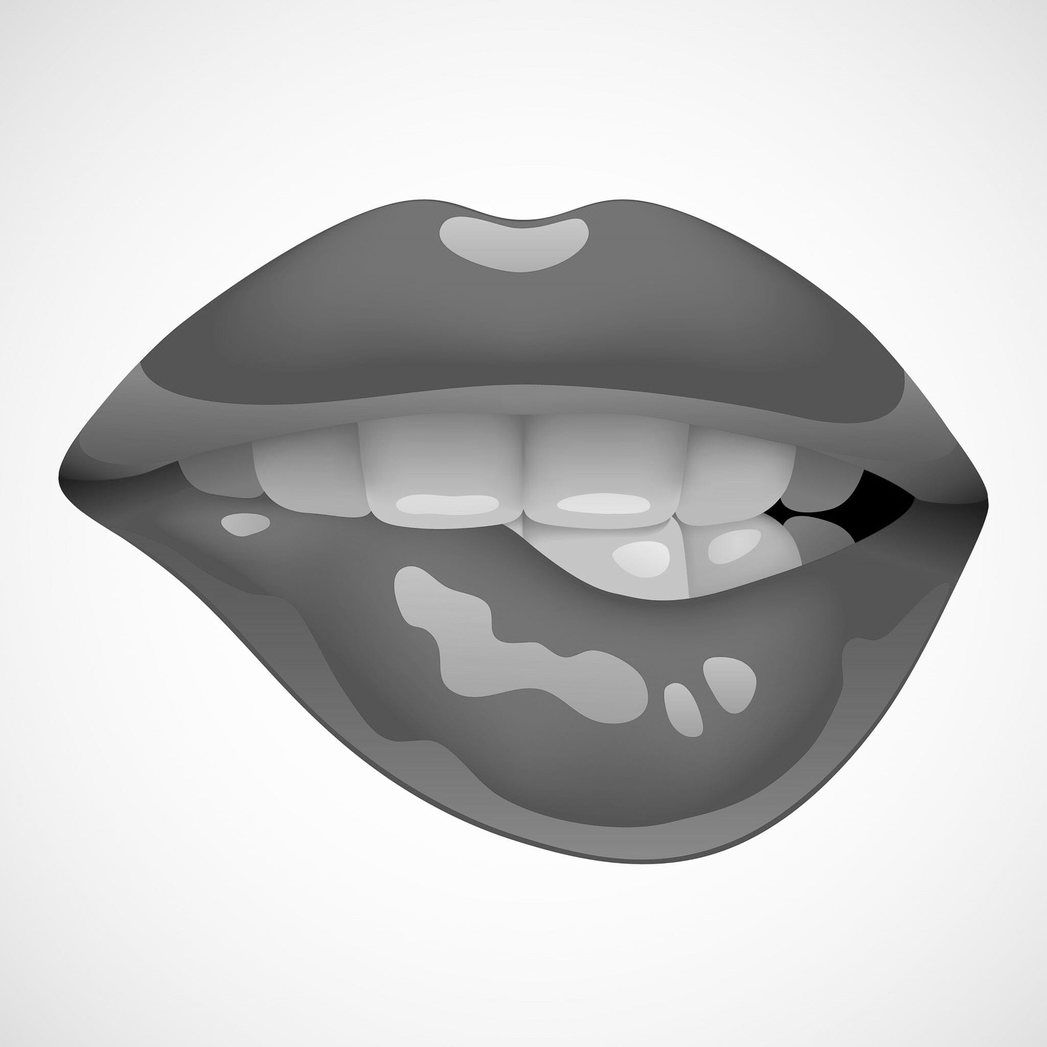 Lip Bite Vector Wall Mural - PASWM