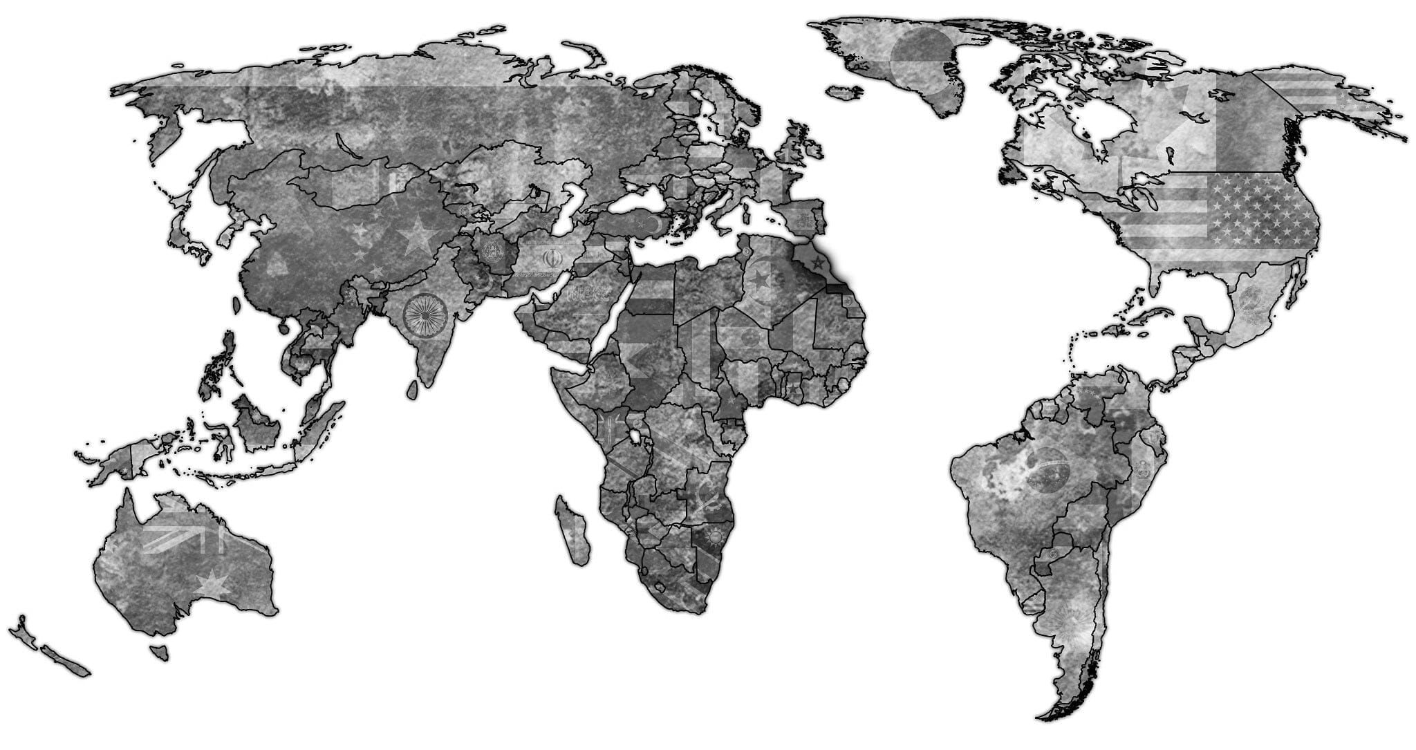 Morocco on World Map Wall Mural - PASWM