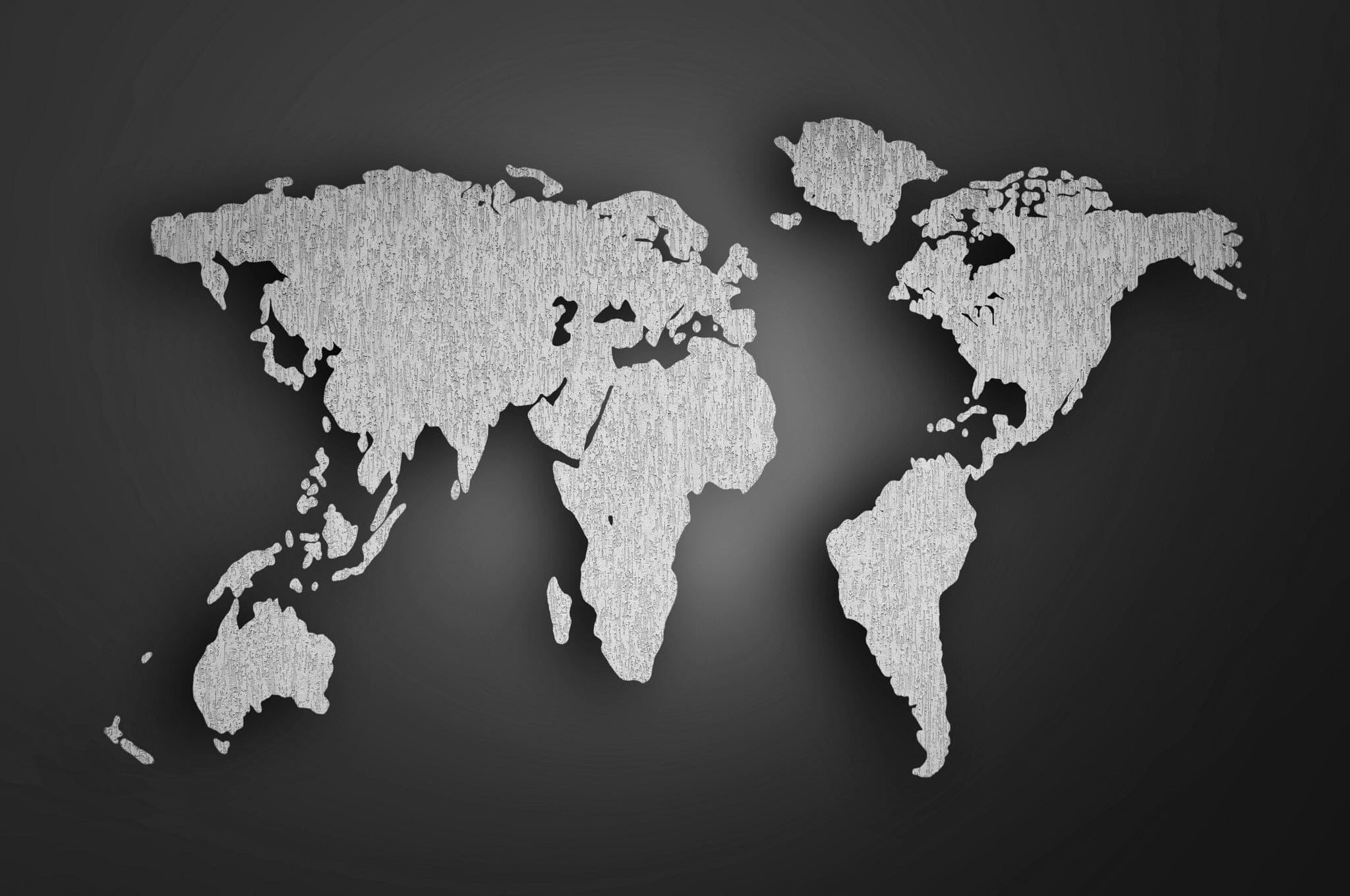 World Map Carving Wall Mural - Peel and Stick Wall Murals