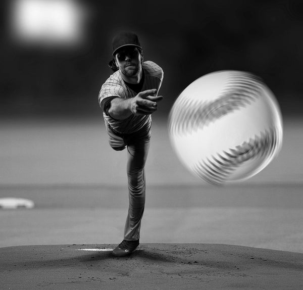 Pitcher Throwing Baseball Wall Mural - Peel and Stick Wall Murals