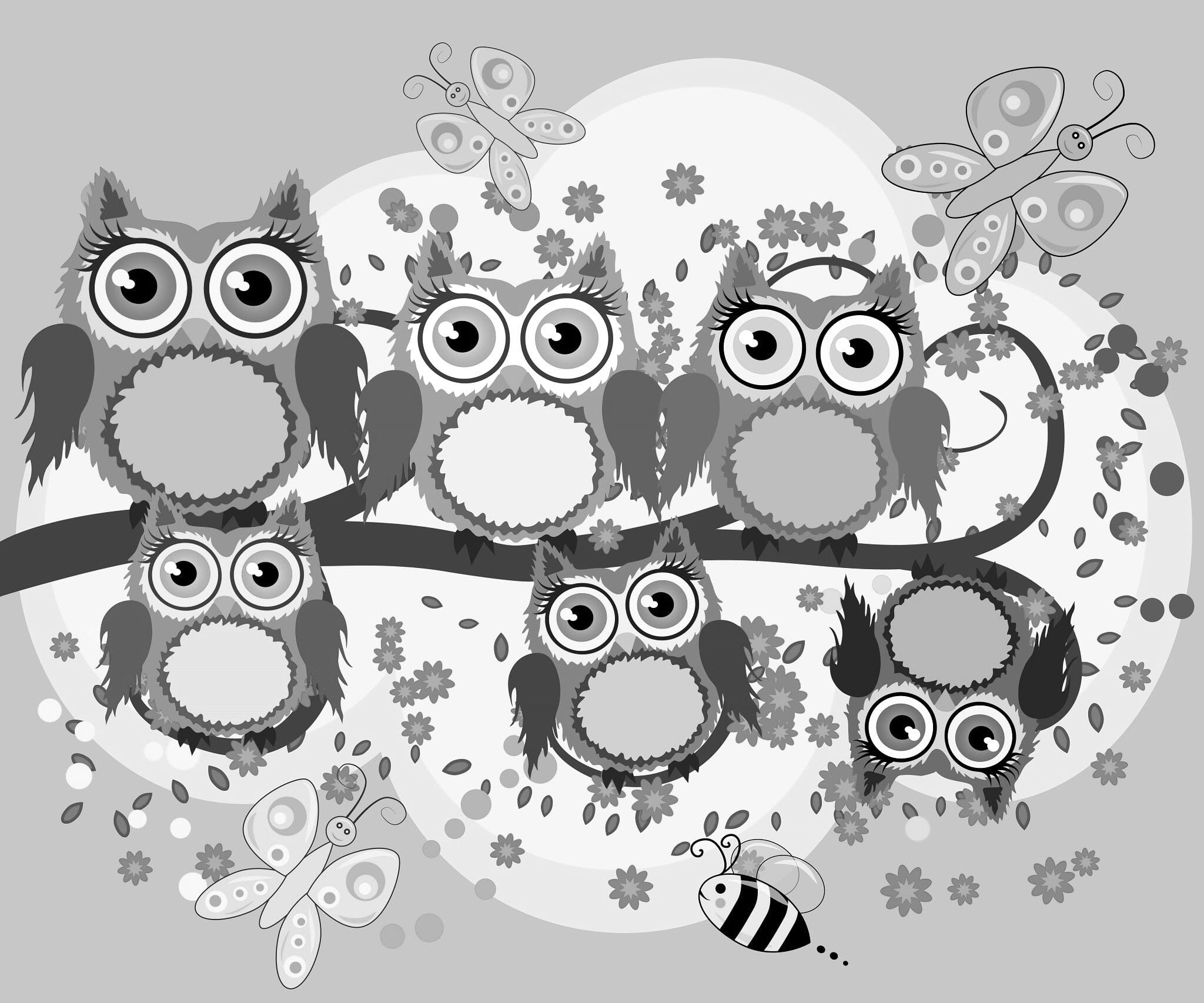 Playful Forest Scene Wall Mural - PASWM