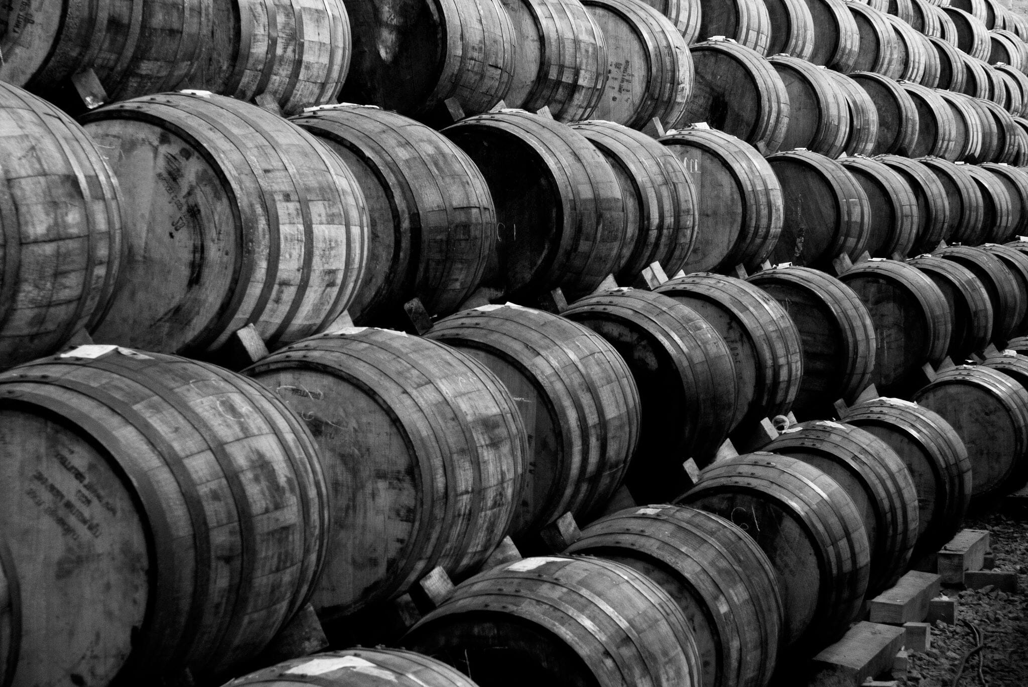 Stacked Wooden Barrels Wall Mural - PASWM