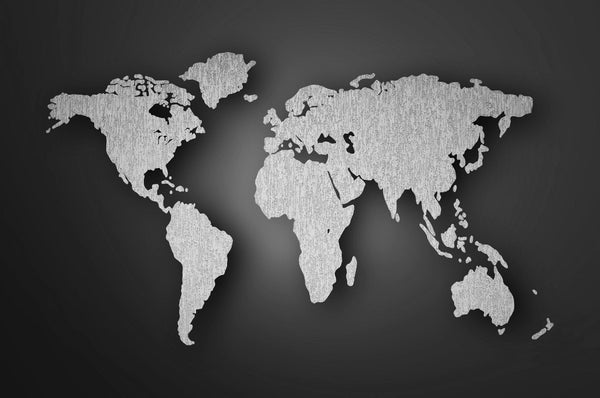 World Map Carving Wall Mural - PASWM
