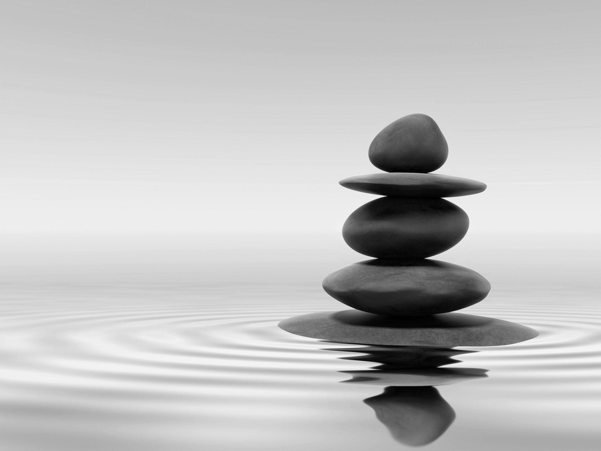 Zen Stones Blue Sky Wall Mural - PASWM