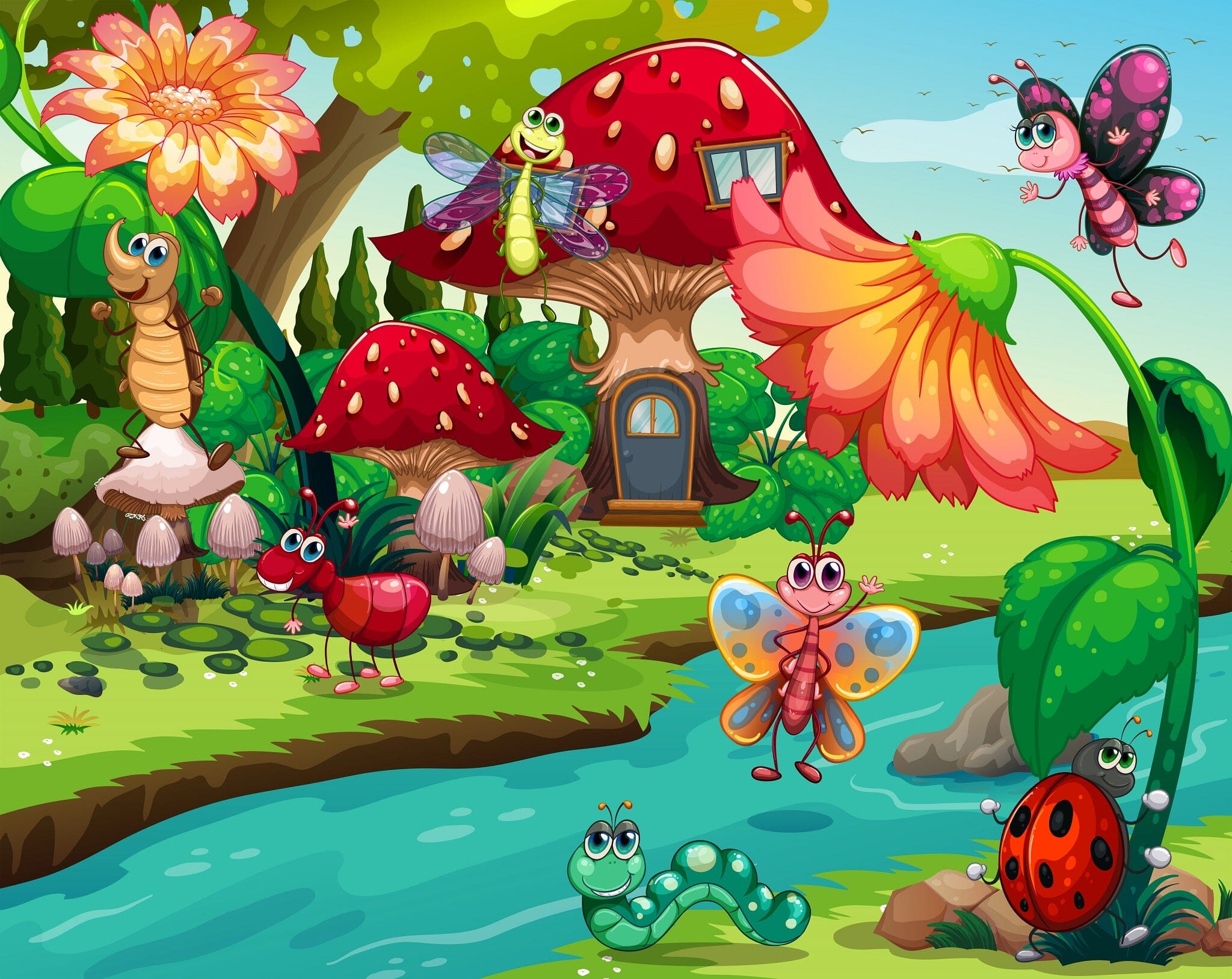 Bug World Wall Mural - PASWM