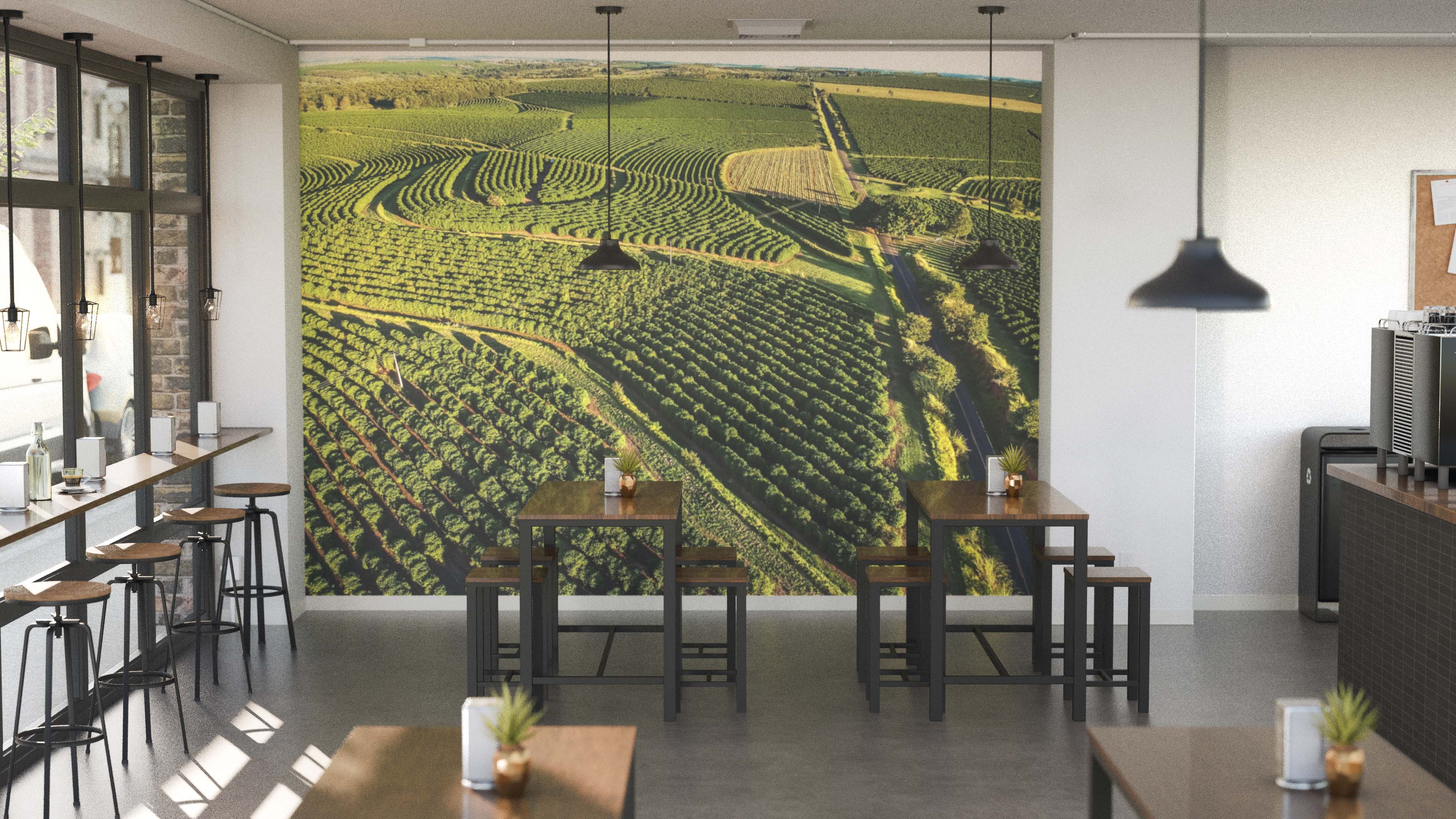 Coffee Landscape Wall Mural - PASWM