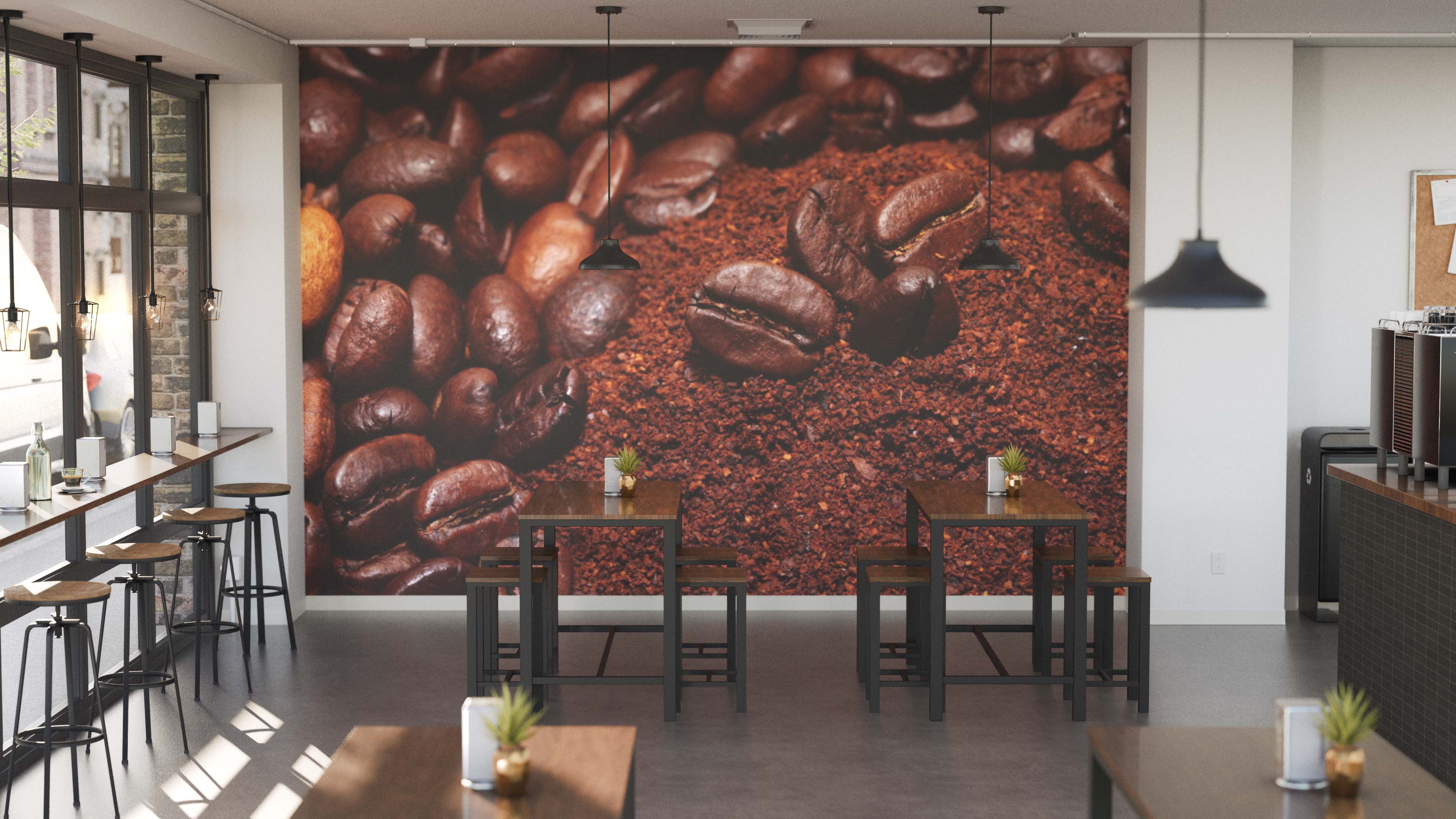 Freshly Roasted Coffee Beans Wall Mural - PASWM