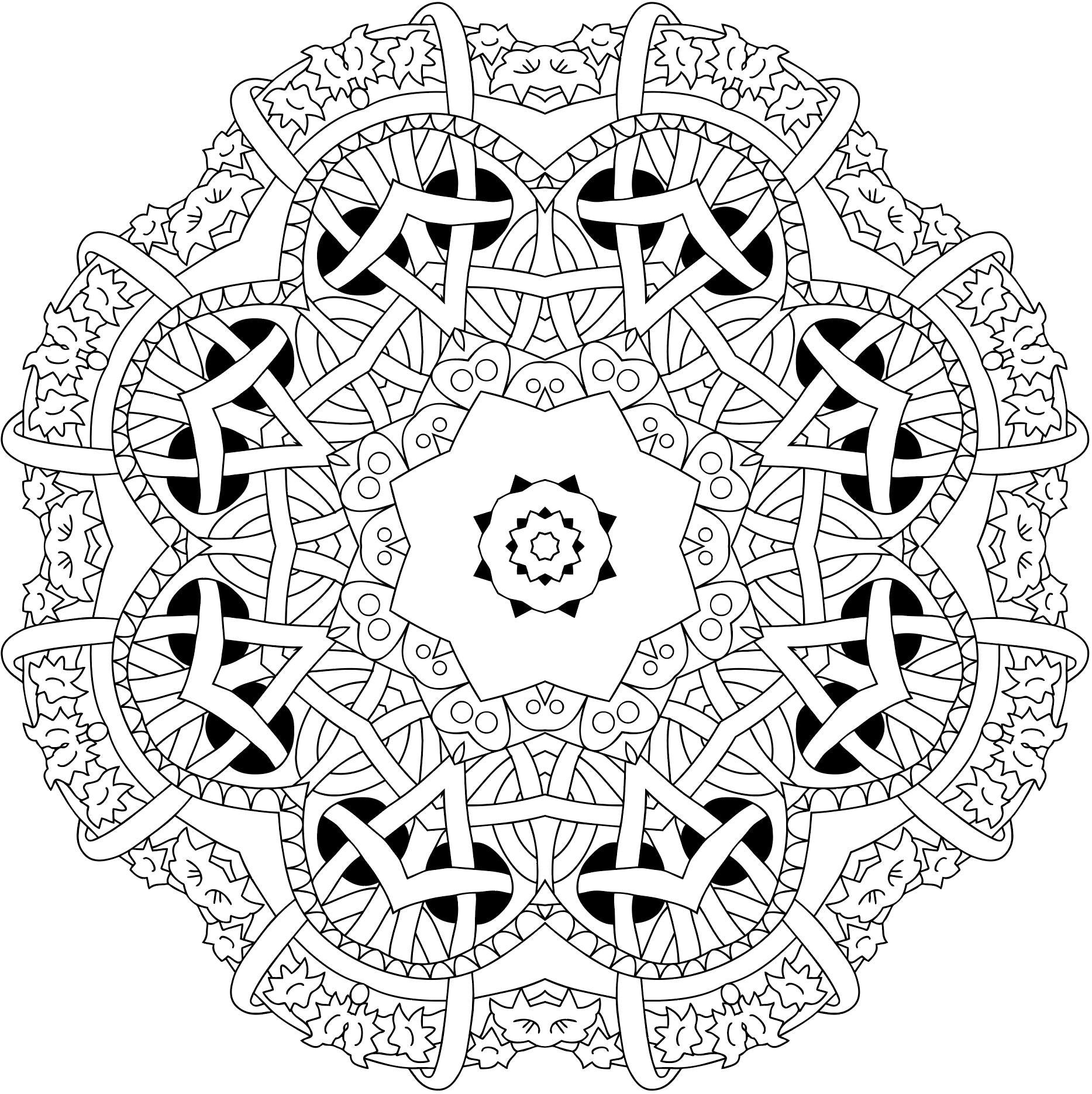 Color My Binded Mandala Wall Mural - Peel and Stick Wall - PASWM