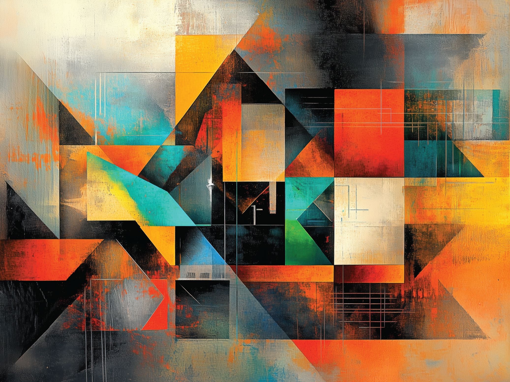 Fractured Spectrum Wall Mural - PASWM