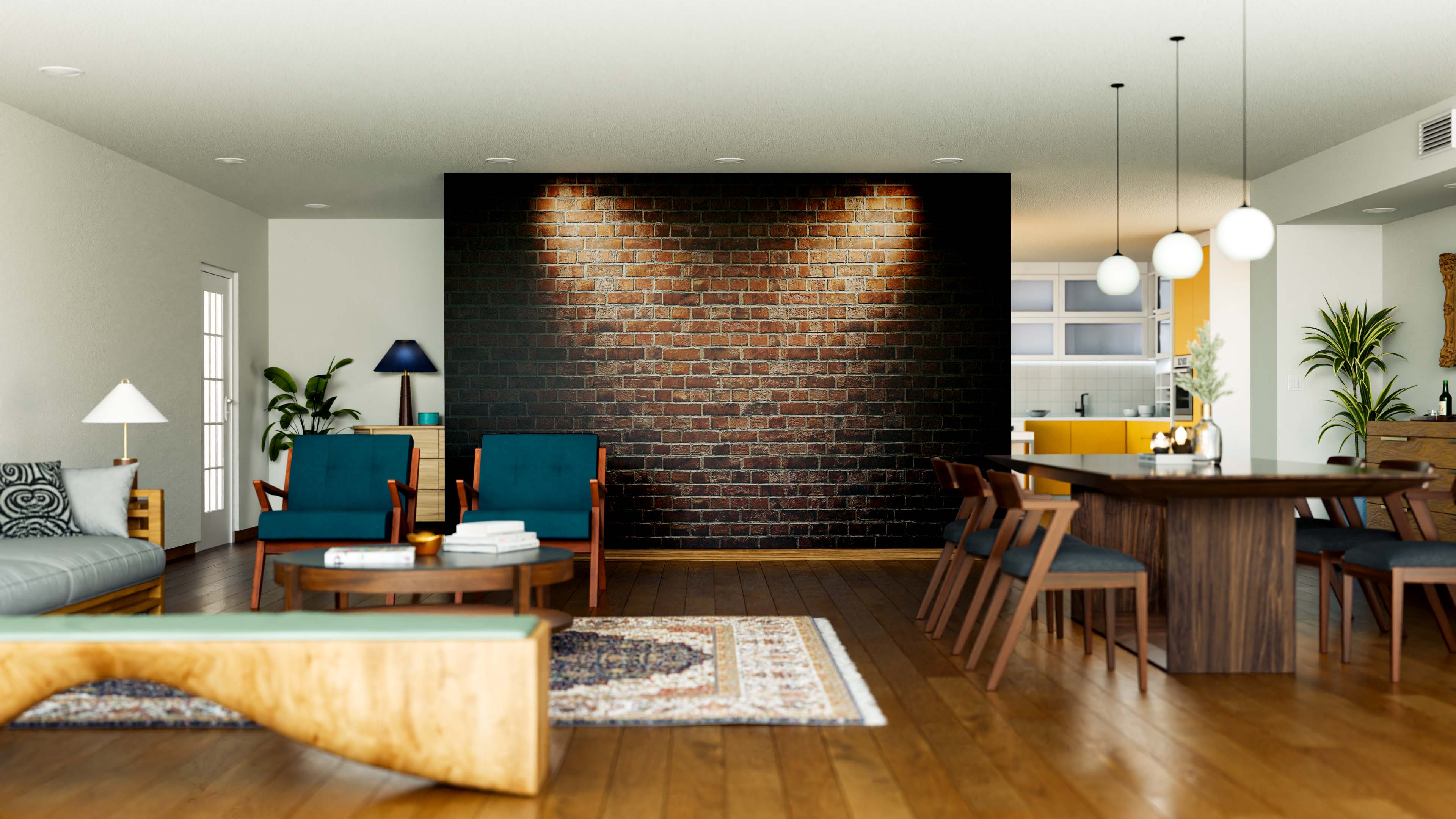 Lit Brick Wall Mural - PASWM