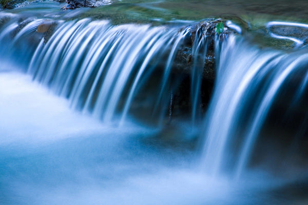 Blue Cascade of Mountain River Wall Mural - PASWM