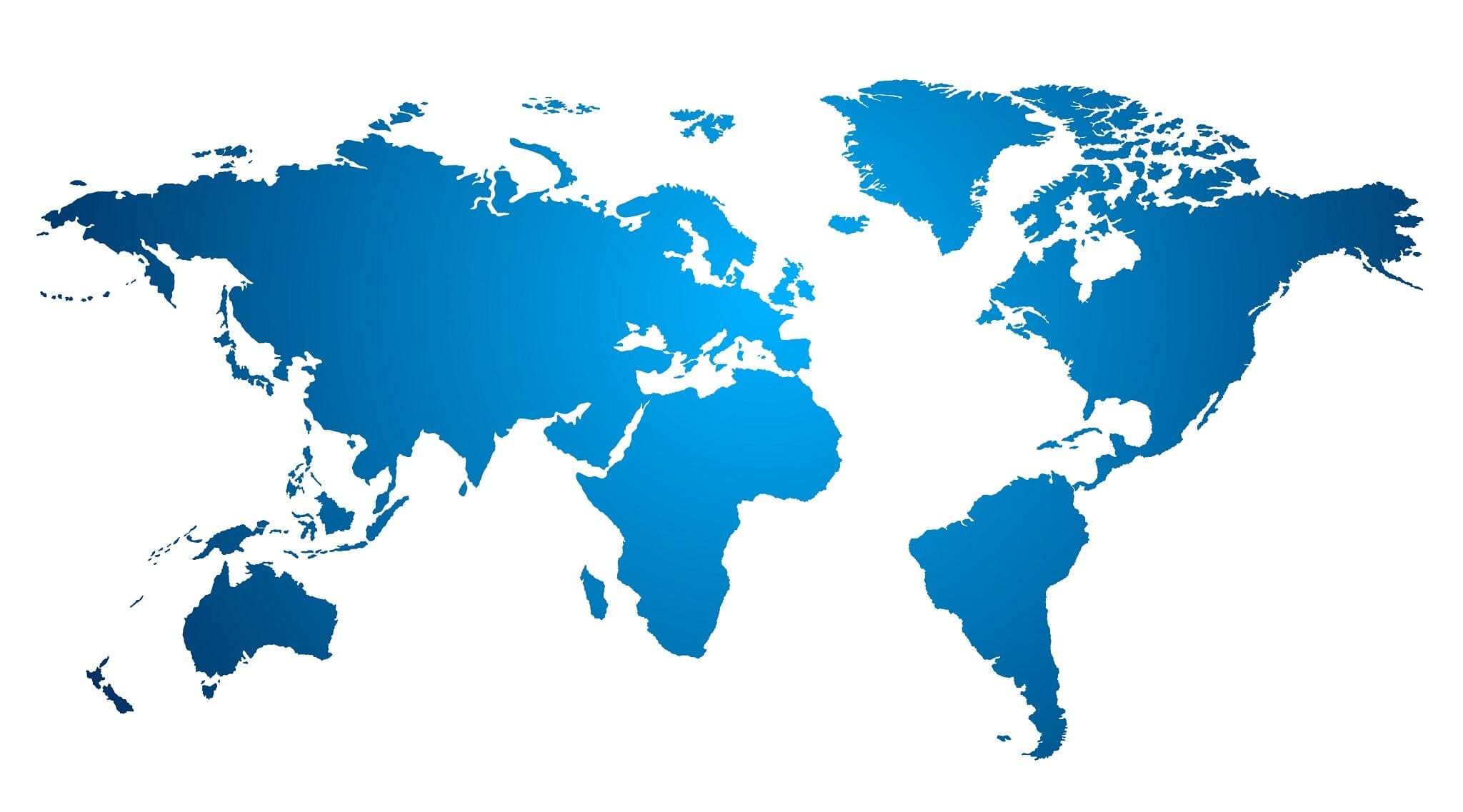 Blue World Map Wall Mural - PASWM
