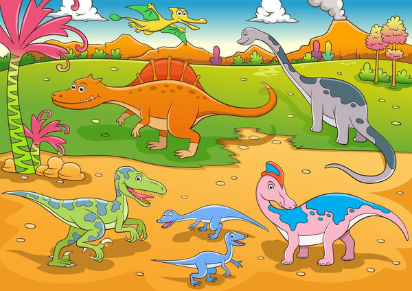 Dino Day Out Wall Mural - PASWM