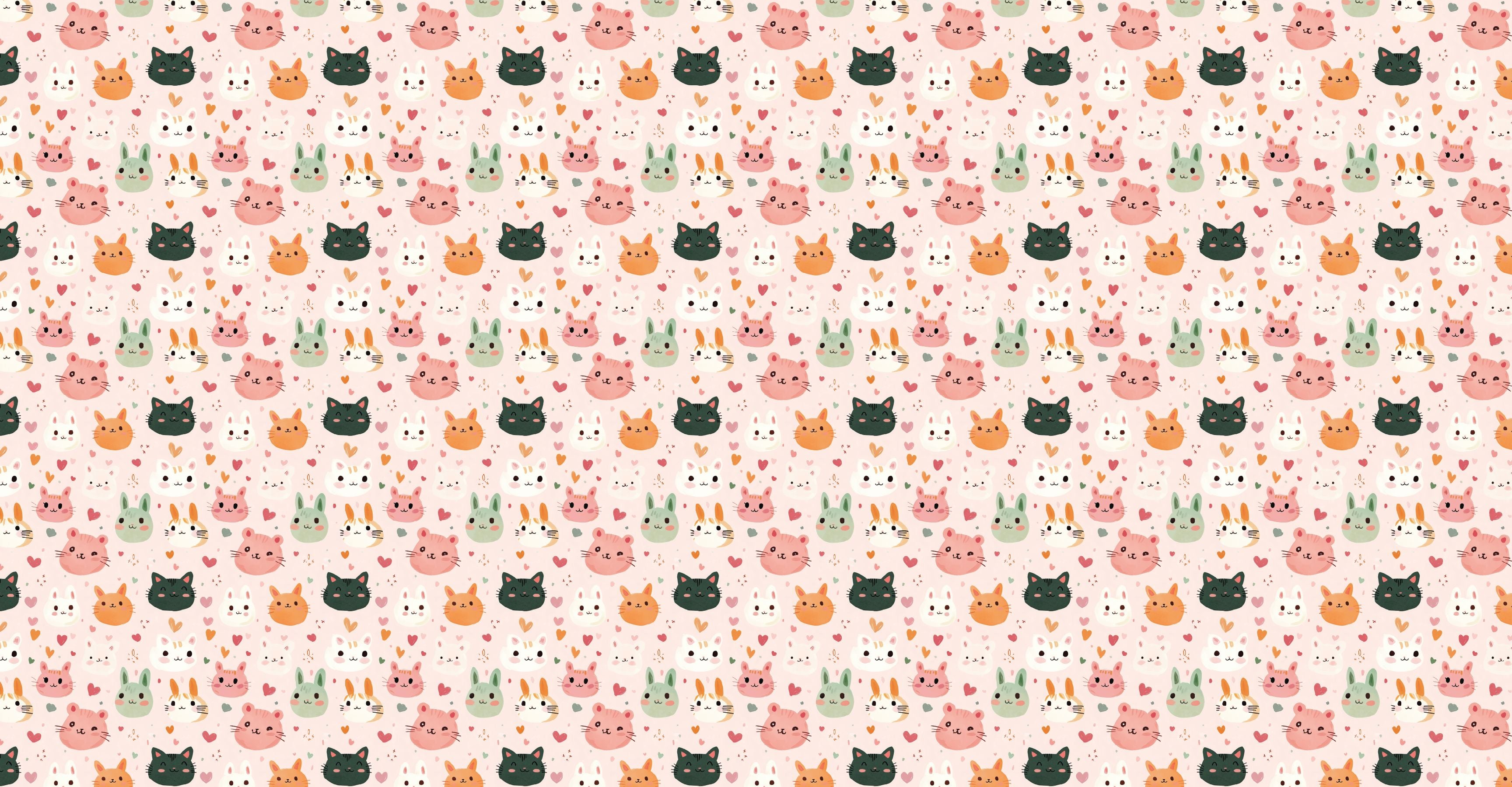 Furry Friends Wall Mural - Peel and Stick Wall Murals