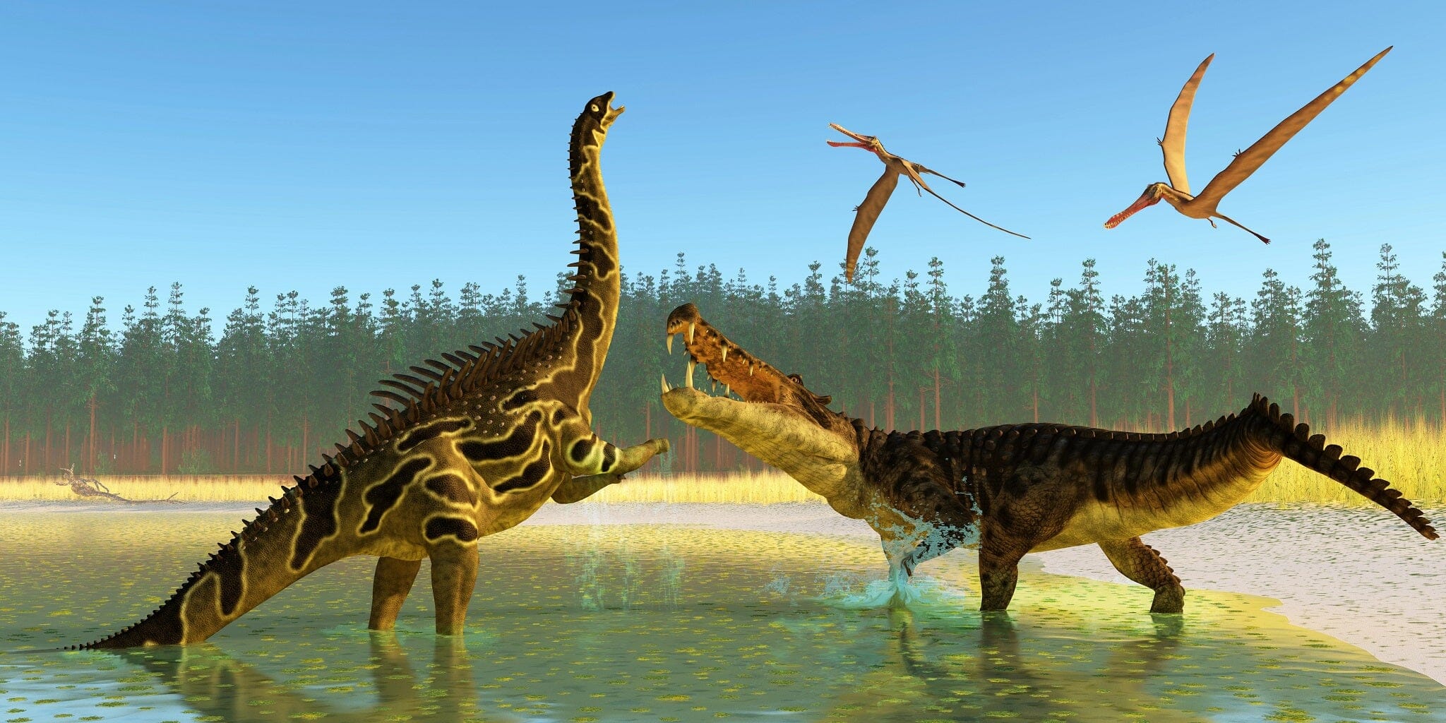 Kaprosuchus Swamp Wall Mural - PASWM