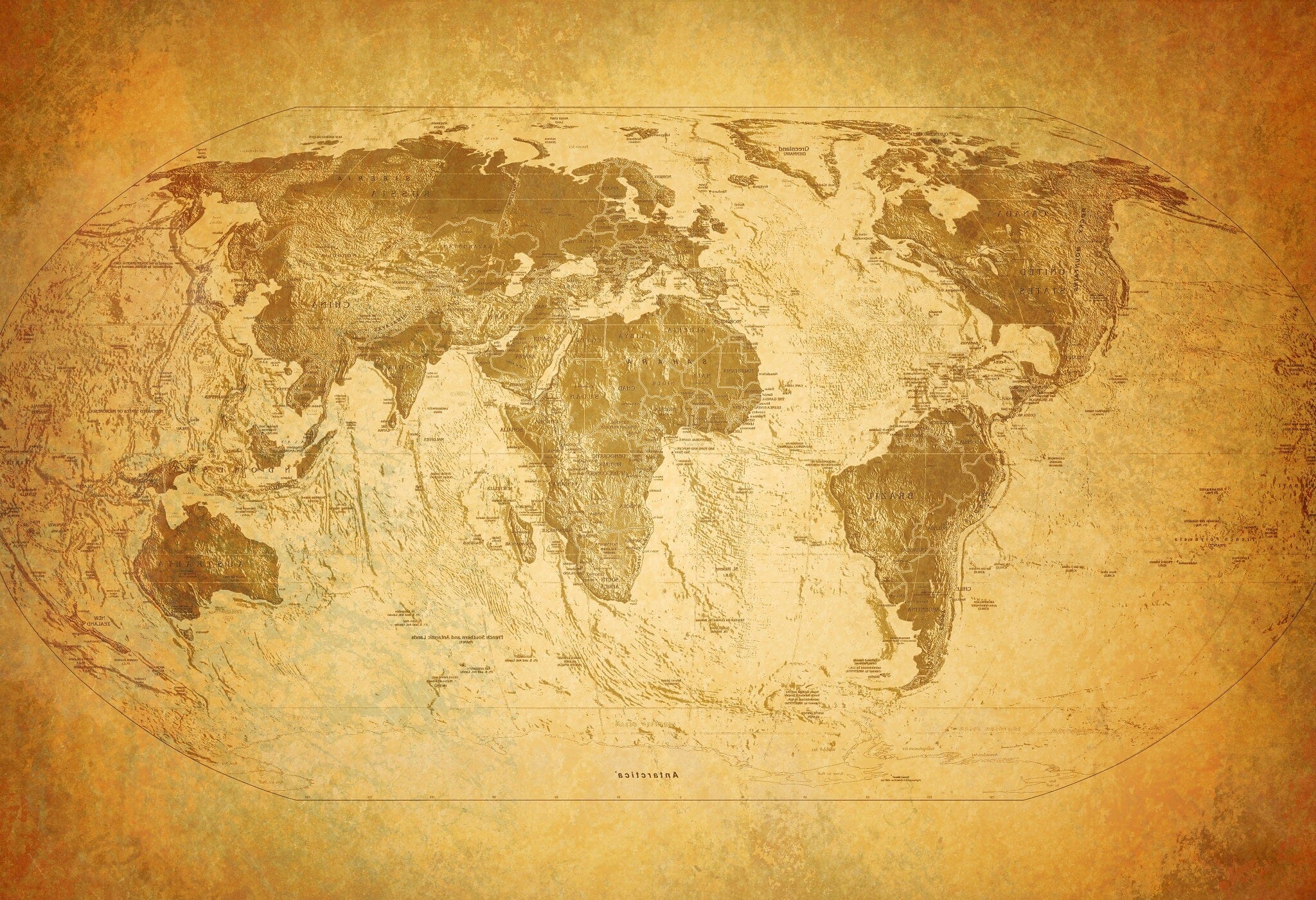 Vintage Classic Map Wall Mural - PASWM