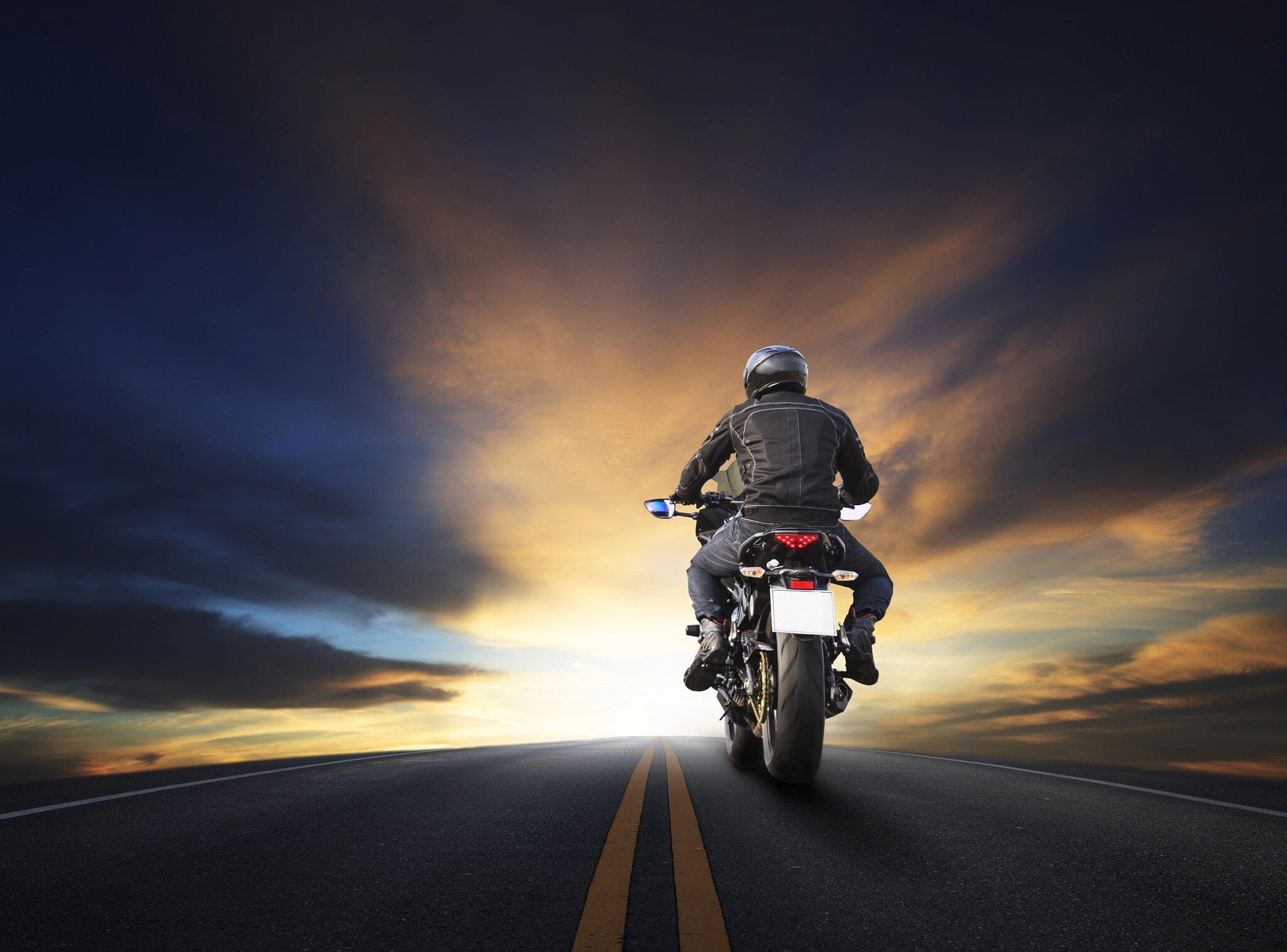 Man Riding Big Bike Wall Mural - PASWM