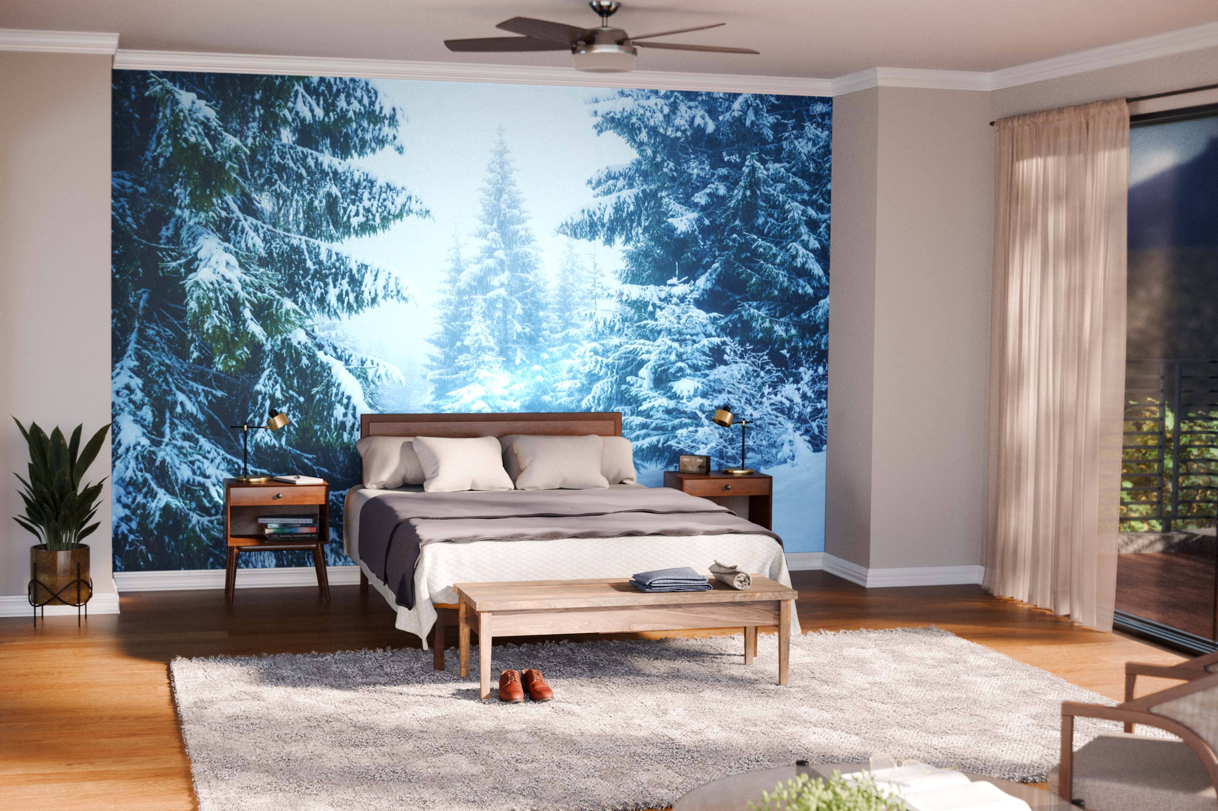 Pine Trees Covered by Snow Wall Mural - PASWM