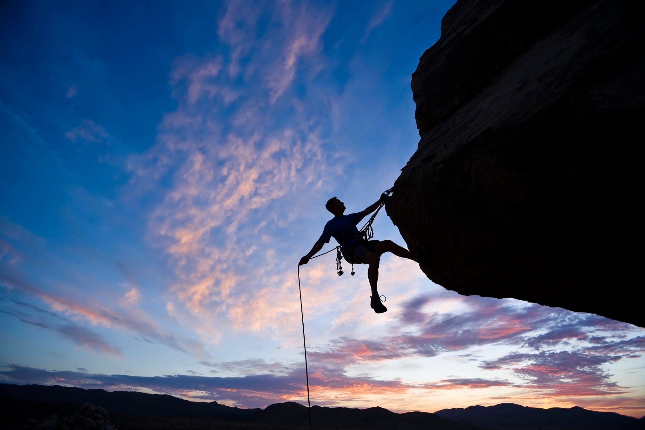 Rock Climber Rappelling Wall Mural - PASWM